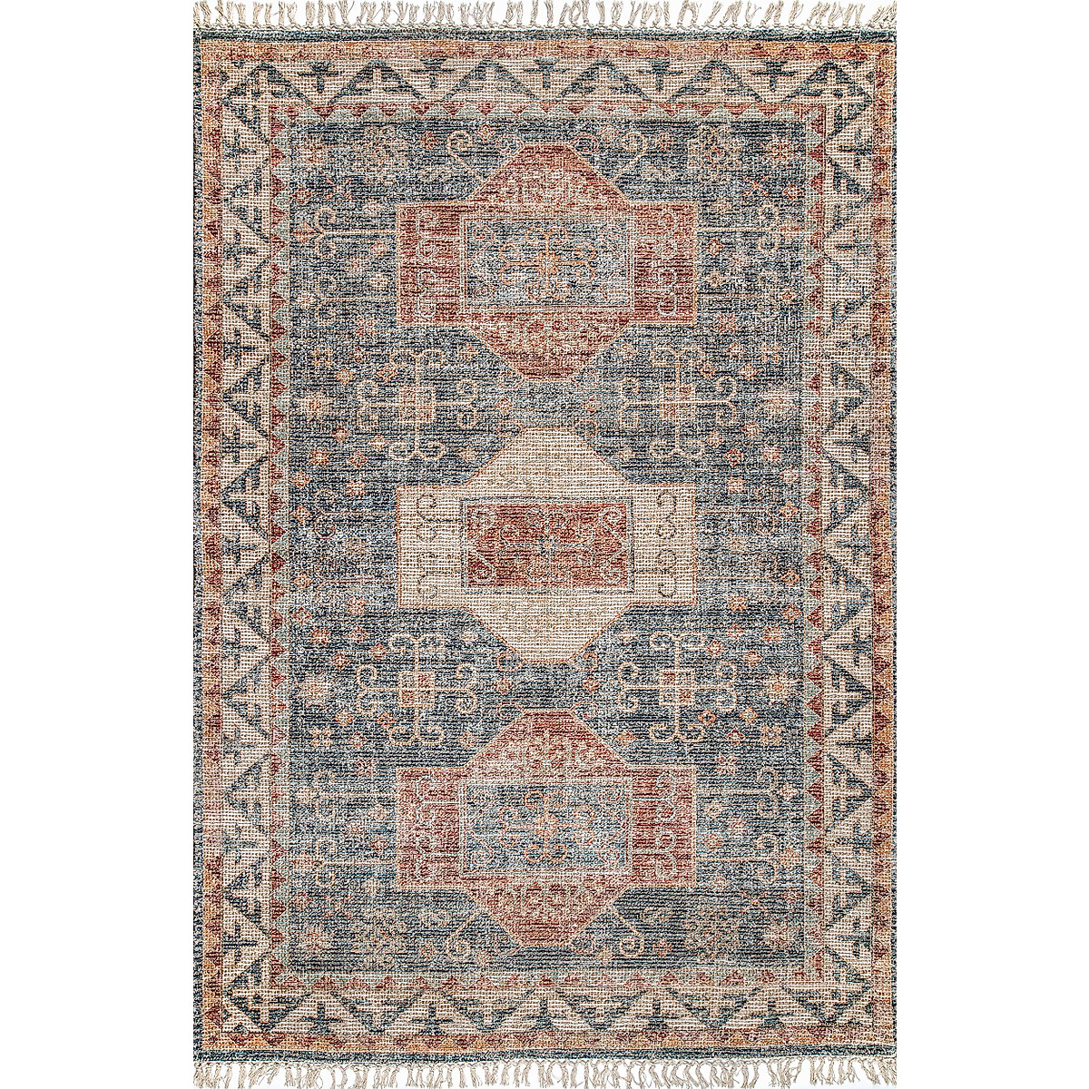 nuLOOM Jacquelyn Flatweave Area Rug, 6' Square, Multi