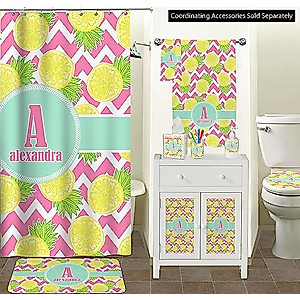 RNK Shops Pineapples Waste Basket - Single Sided (White) (Personalized)