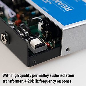 JOYO Passive Reamping and Phantom Powered Active Direct Box, Re-Amping Direct Box with 6.35mm and XLR Input 2 in 1 for Guitarist Bass Performance or Recording (JDI-48)
