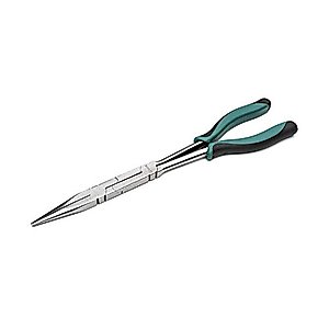 SATA Straight Body Double x-Pliers, with Green Handles & A Long-Nose Design for Access in Tight Spaces - ST70711
