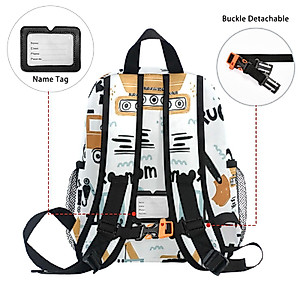 ALAZA Cute Kids Back Pack Funny Construction Transport Car Todder Backpack Lightweight Preschool Kindergarten Book Bag Practical and Durable Daycare Bag for Travel,Toys