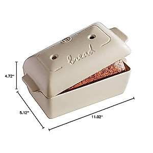 Emile Henry Linen Bread Loaf Baker, 11.02 x 5.12 x 4.72in