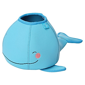 Manhattan Toy Neoprene Whale 5-Piece Floating Spill n Fill Bath Toy with Quick Dry Sponges and Squirt Toy