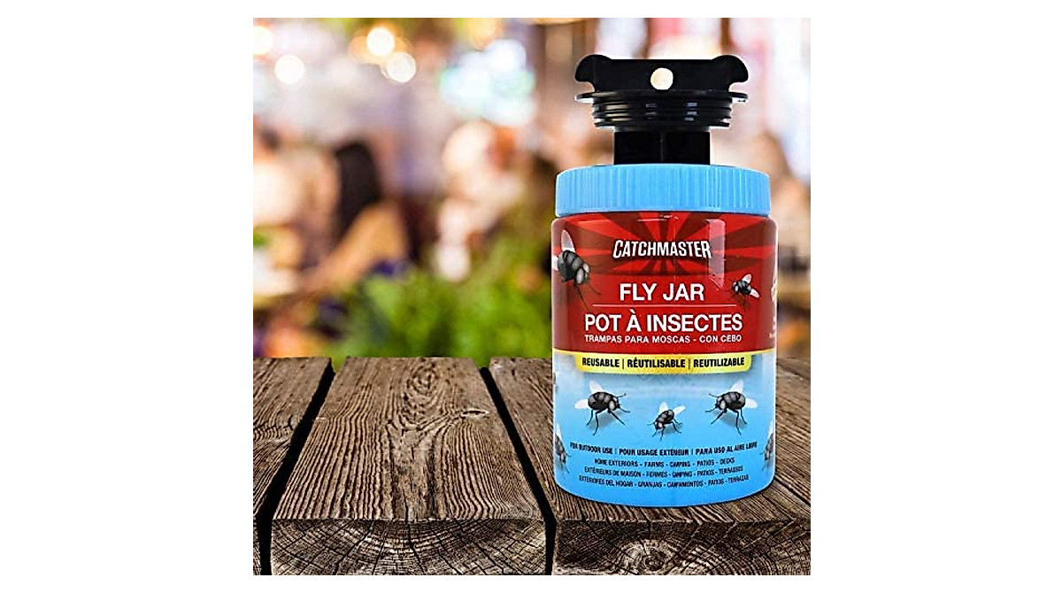 Reusable Trap Fly Jar by Catchmaster - 6 Count, Ready to Use Outdoors ...