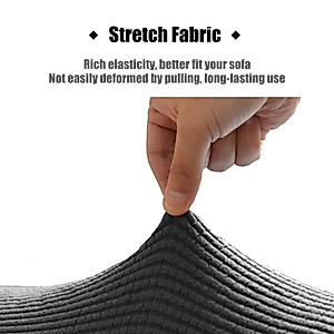 BAGASI Armrest Covers Spandex Stretch Fabric Waterproof Arm Caps Anti-Slip Furniture Protector Slipcovers for Armchairs Sofa Couches Recliner, Set of 2,Camel