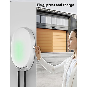 Teskee EV Charger Level 2 Home Smart EV Charging Station for All Electric Vehicles & Plug-in Hybrid Cars Outdoors and Indoors Use Max 9.6kW 40Amps 20-Foot Cable NEMA 14-50