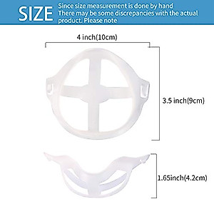 Tirdkid 16Pcs Face Bracket for Mask -3D Mask Bracket -Face Mask Internal Support Frame, More Space for Comfortable Breathing, Lipstick Protector ,Washable Reusable White