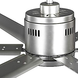 Hubbell Lighting Dual Mount Ceiling Fan 72 in. Indoor/Outdoor Nickel Wall Control
