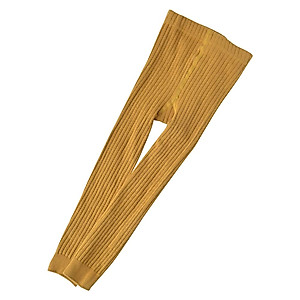 5 Pack Girls Cotton Cable Knit Classic Solid Ankle Leggings Pants Footless Tights 9-11T