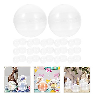 BESTOYARD Small Round Capsule 20pcs Vending Machine Capsule Plastic Fillable Balls Empty Capsule Gumball Machine Containers Halloween Surprise Prizes Party Favors