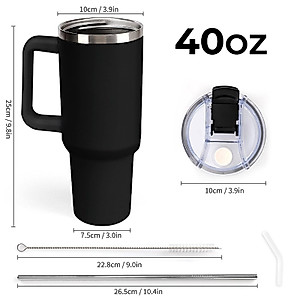 I Can't Believe I'm Not Butter! 40oz Water Bottle Double Wall Insulated Tumbler with Handle Leakproof Travel Mug Black-style