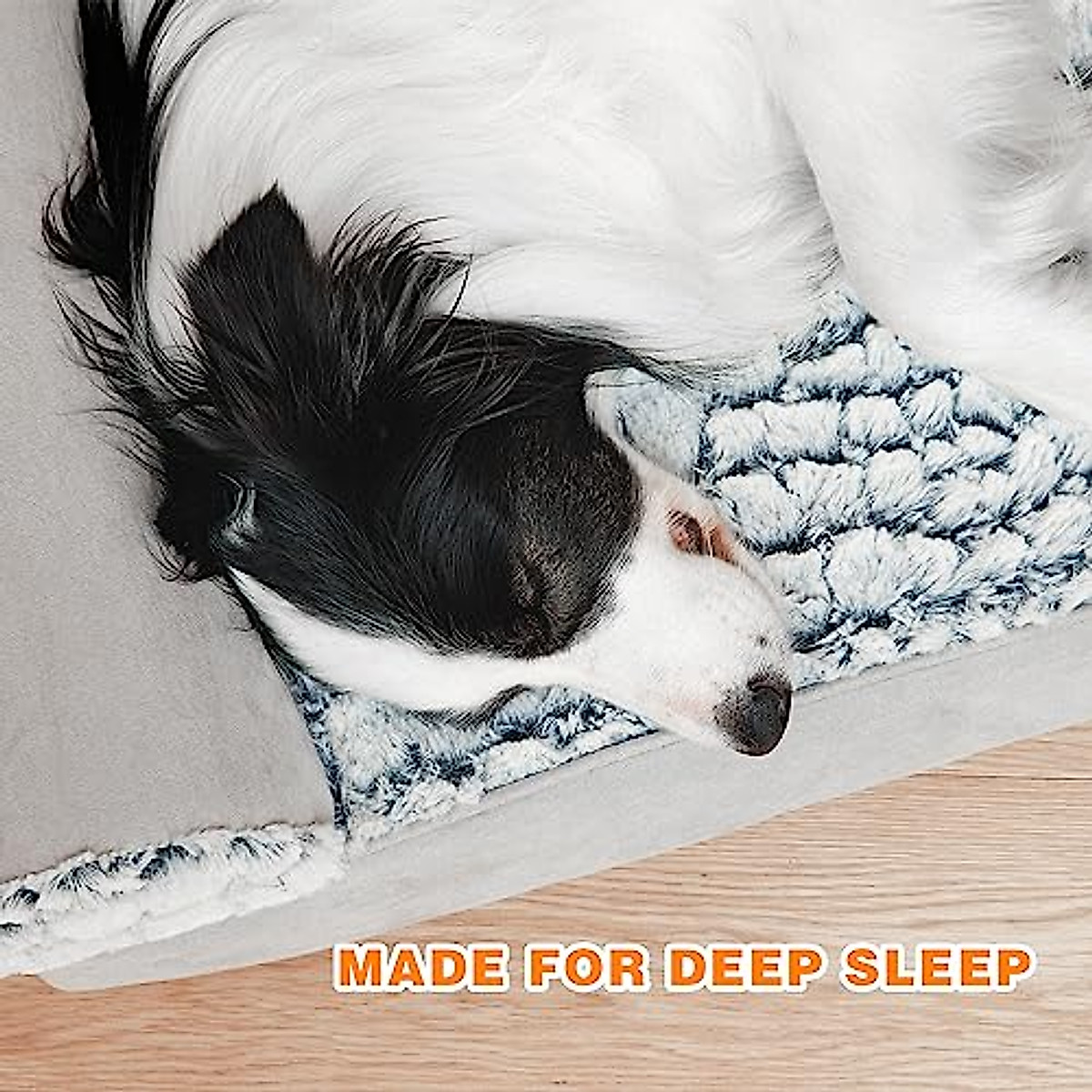 MIAO PAW Comfortable Orthopedic Dog Beds for Medium Large Dogs Egg- Foam Dog Crate Bed Removable Bolsters Washable Cover