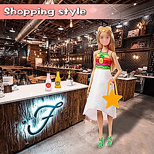 ebuddy Doll Clothes and Accessories 3 Sets Doll Clothes with Volleyball Surfboard Cup Holder and Accessories for 11.5 Inch Girl Doll(No Doll)