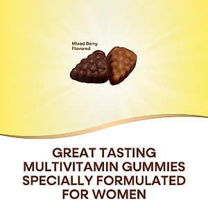 Nature's Way Alive! Women's Daily Gummy Multivitamins, 16 Vitamins & Minerals, Energy Metabolism*, Hair Skin & Nails*, Vegetarian, Mixed Berry Flavored, 150 Gummies (Packaging May Vary)