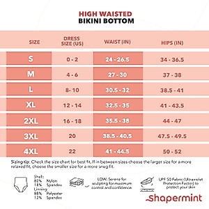 SHAPERMINT Women Ruched High Waisted Black Bikini Bottom Swimsuit, Tummy Control Full Coverage Swimwear, Small to Plus Size