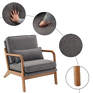 Waiting Room Chair Guest Chair Conference Room Chair Office Guest Chair Reception Accent Single Sofa Chair Seat Office Executive Side Chair Dark Grey