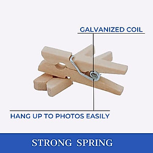 Mini Clothes Pins for Photo,Natural Birchwood, Strong Grip Tiny Clothespins,180 Pack 1 Inch Durable Wooden Small Clothes Pins,Mini Clothes Pins for Crafts, Photos,Little Baby Shower