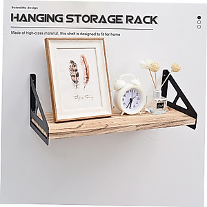 KOMBIUDA 1 Set Shelf Wall Sundries Holder Living Room Supply Bathroom Sundries Rack Wooden Wall Stand Multi-Function Wall -Mounted Storage Rack Sundries Organizer