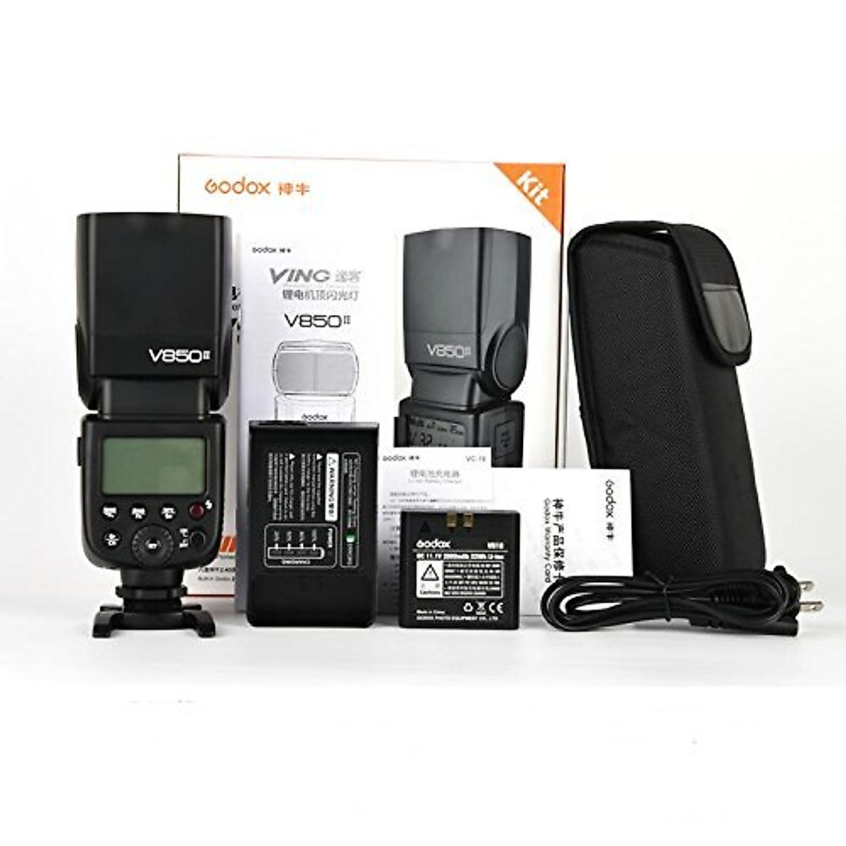 Godox V850II GN60 2.4G 1/8000s High-Speed Sync Flash Speedlite Speedlight & 2000mAh Li-ion Battery, 1.5s Recycle time, 650 Full Power Compatible for Canon Nikon Pentax Fuji Olympus Panasonic Cameras