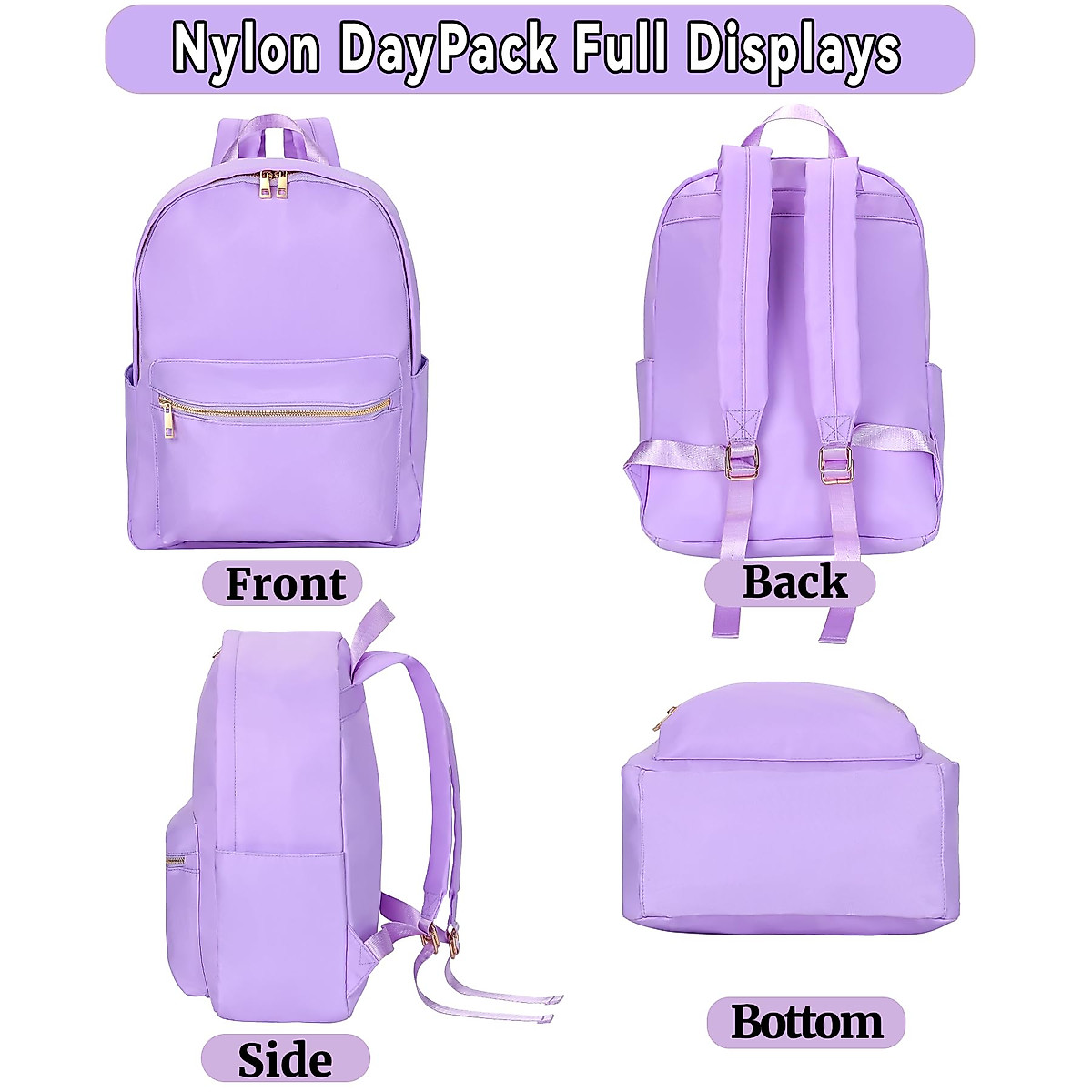 YogoRun Backpack Daypack Girls &Women &Youth &Teens (Purple)