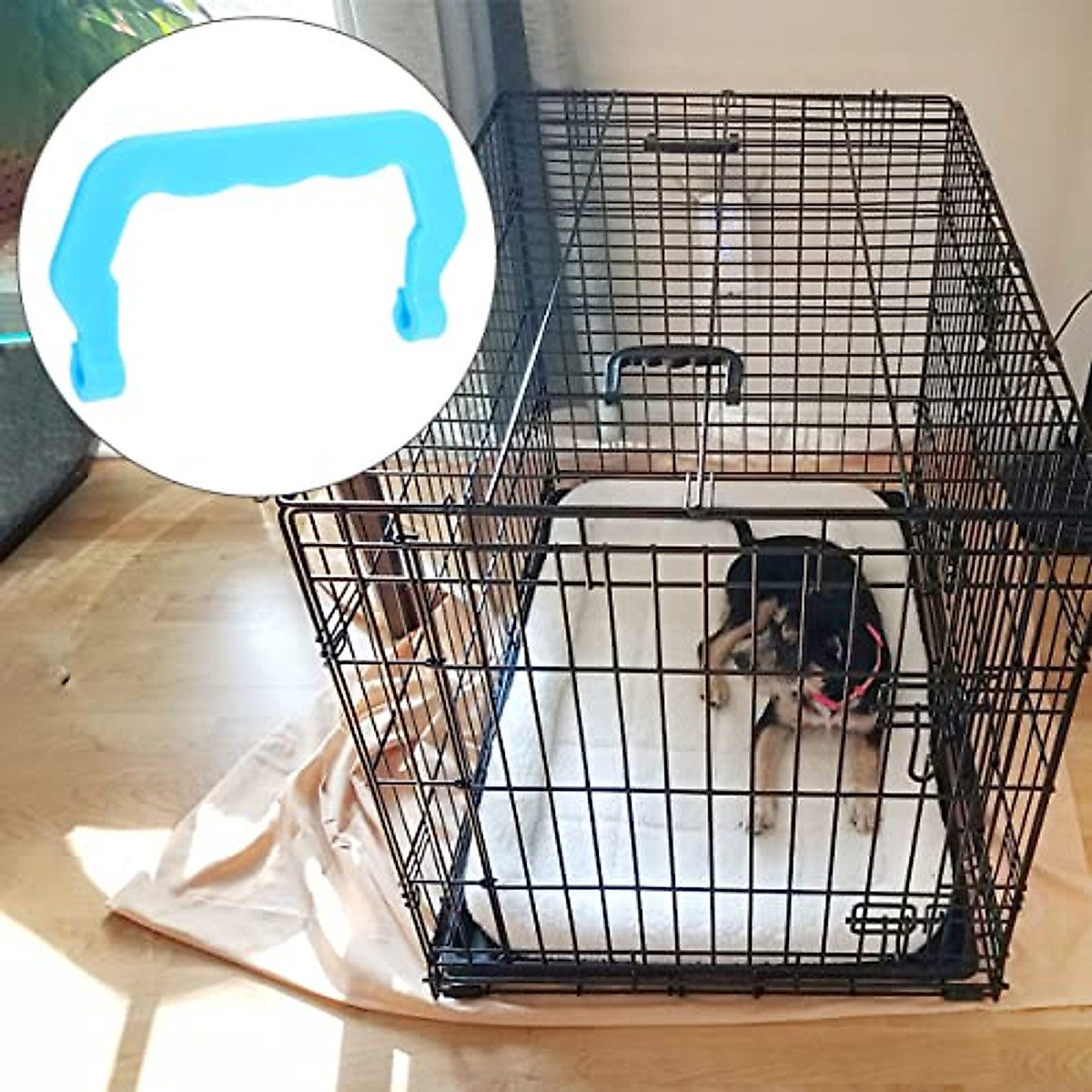 POPETPOP 10pcs Cage Handle Replacement Tray for Dog Crate Chinchilla Cage Bird Cage Accessories Bird Accessories for Cages Animal Crate Cage Lifting Handle Travel Heavy Plastic