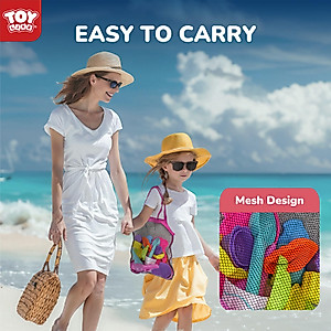 TOY Life Beach Toys, Sand Toys, Sandbox Toys, Beach Toys for Toddlers 1-3, Beach Toys for Kids Ages 4-8, Sand Bucket, Baby Beach Toys, Sand Castle Building Kit, Beach Bucket, Summer Toys