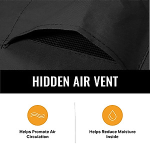 KHOMO GEAR Heavy Duty Outdoor Furniture Cover - Waterproof Square & Rectangular Covers with Air Vents - for Ottoman, Tables, Coffee Side Tables and Others