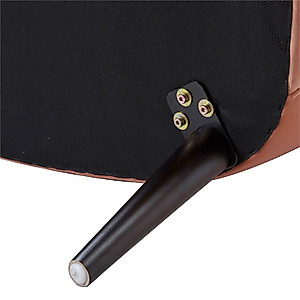 Jennifer Taylor Home Becca Channel and Button Tufted Settee, Orange