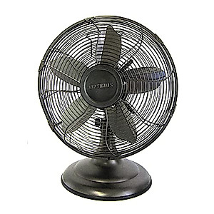 Optimus F-6212A F-6212A 3-Speed 60-Watt 12-In. Portable Retro Oscillating Table Fan