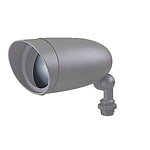 Nuvo Lighting 62-1204 LED Outdoor Landscape Flood Light Lamp, Light Gray Finish, 9W, 120V, 50000 Average Rated Hours, CRI 80, Non-Dimmable, Bulb Included, 6-1/4'' Length