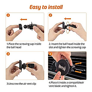 WixGear Magnetic Phone Car Mount, Universal Air Vent Magnetic Phone Car Mount Phone Holder, Compatible with iPhone 12 and with All Cell Phones, iPhone 12 Car Mount