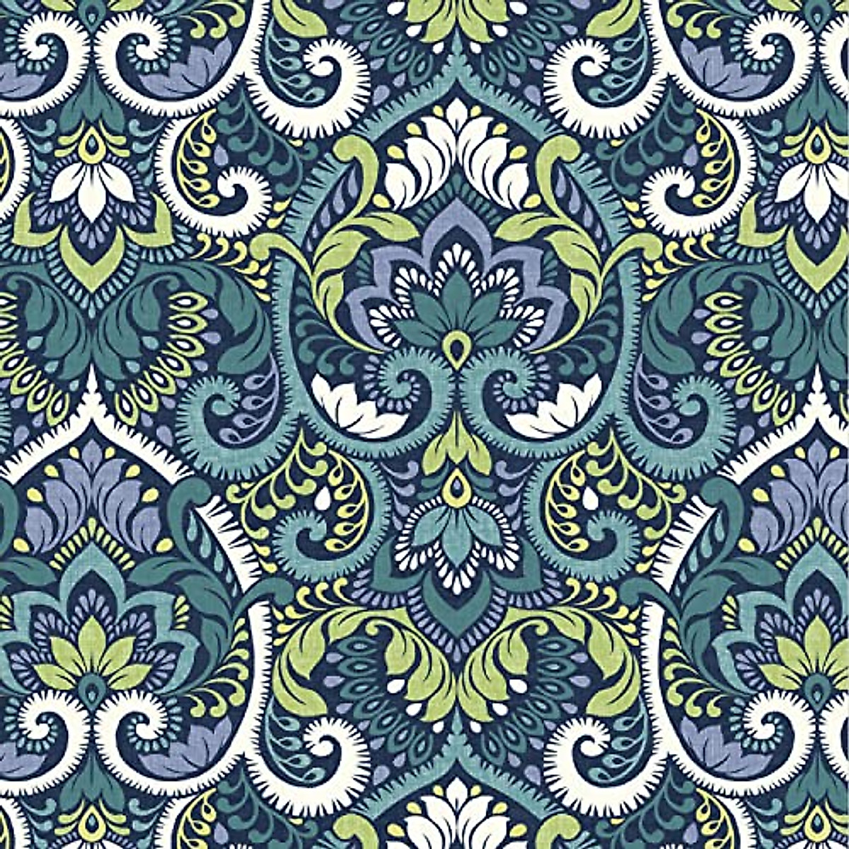 Arden Selections ProFoam Essentials Outdoor Bench Cushion Cover 18 x 46, Sapphire Aurora Blue Damask