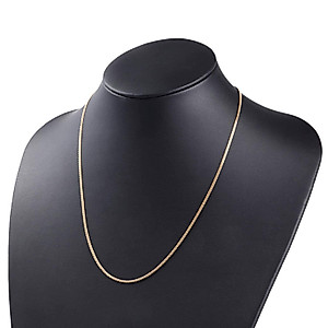 FAIRY CULLET 18k Solid Gold Necklace, 18k Yellow Gold Kihei Chain with Japan Mint mark 19.6 inches 5g Gold Necklace Jewelry for Woman and Men