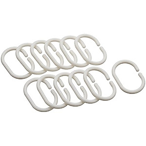 Amazon Basics Fabric Shower Curtain with Grommets and Hooks - 72 x 72 Inch, Natural Herringbone