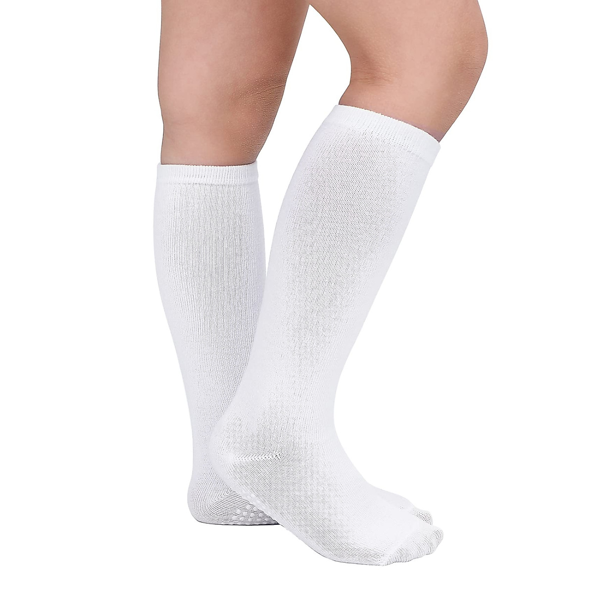 Durio White Baby Knee High Socks Toddler Knee High Socks for Baby Girls Boys Baby Long Socks Baby Infant Toddler White Soccer Socks White 3-12 months