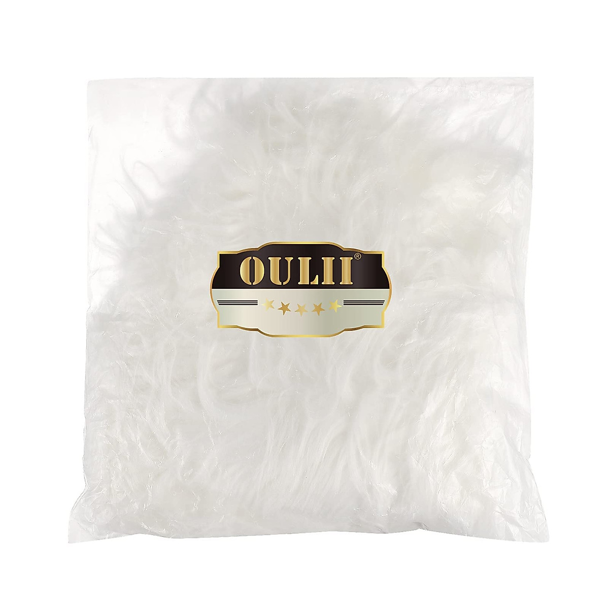 OULII Baby Photo Props Soft Fur Quilt Photographic Mat DIY Newborn Baby Photography Wrap-Baby Photo Props Favors (White)