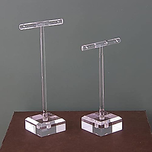 MILEVO Earrings,eardrop,dangler,Jewelry T Bar - Small Acrylic Earring Tree Stand | Earring Display for Selling Jewelry, Earring T Stand Jewelry Display, Stud Earring Holder Stand