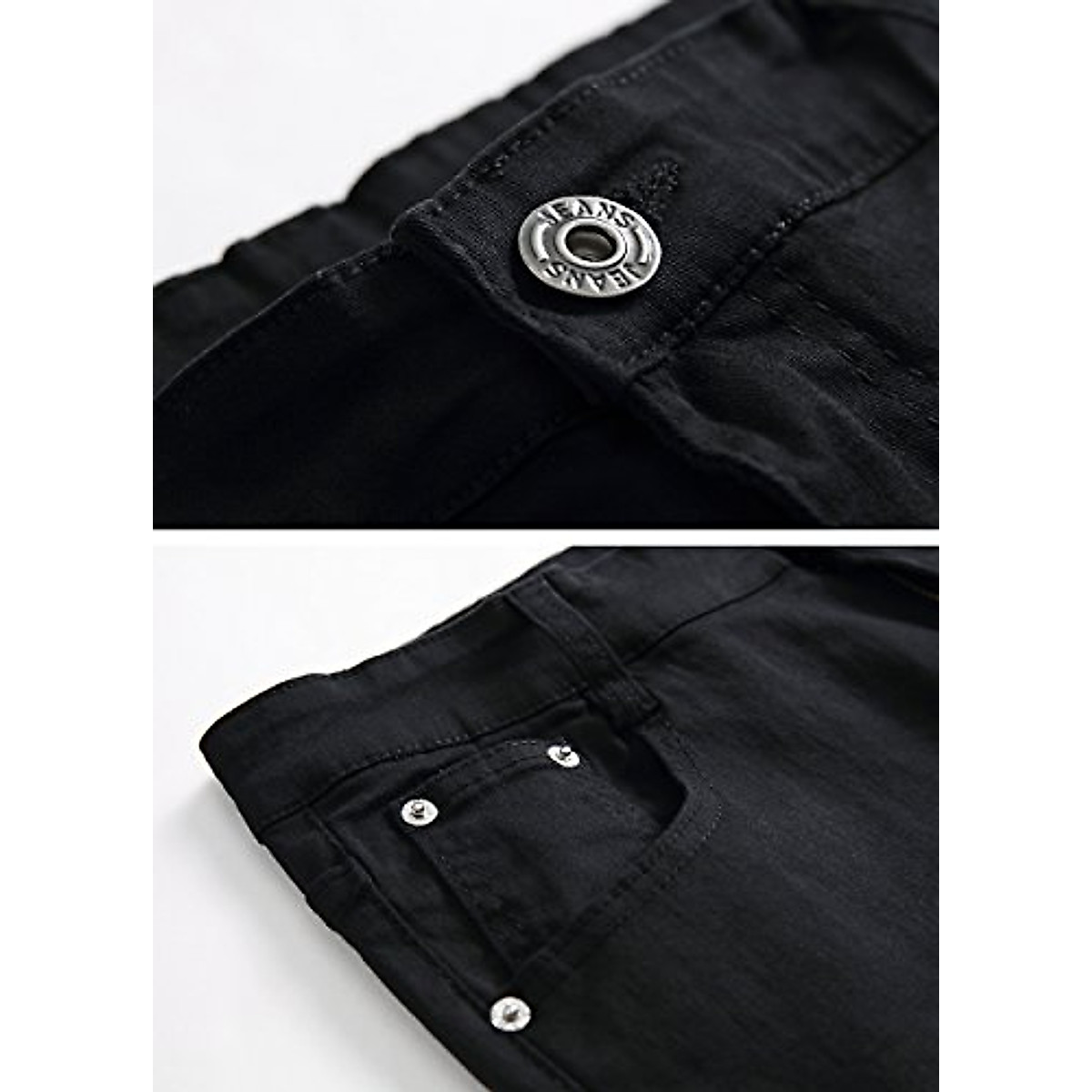 Men's Light Blue Skinny Ripped Jeans Destroyed Distressed Pencil Pants,Light Blue 322,W34