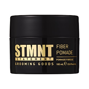 STMNT Grooming Goods Fiber Pomade, 3.38 oz | Semi-Matte Finish | Strong Control | Easy To Wash Out