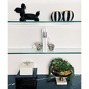 Product Kove Decorative Books for Home Decor - White Blank Books for Bookshelf, Display, Coffee Table Decor, Home Living Room Accessories - Includes Leaf, Wood Beads, Jute - Set of 3 (White)