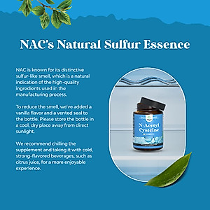 Natures Craft NAC Supplement N-Acetyl Cysteine 600mg- High Absorption NAC 600 mg Capsules Glutathione Precursor for Liver Cleanse Detox Kidney Support Lung Health Immunity and Brain Supplement