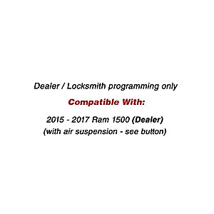 KeylessOption Keyless Entry Remote Car Key Fob Alarm for Ram 1500 2500 3500 Air Suspension, GQ4-53T (Pack of 2)