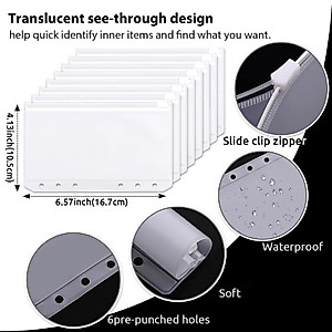 SKYDUE Budget Binder, Money Saving Binder with Zipper Envelopes, Cash Envelopes and Expense Budget Sheets for Budgeting