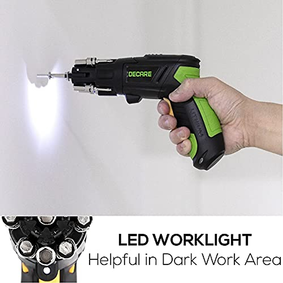Decare Electric Cordless Screwdriver Rechargeable 3.6V Power Tools- Small Tool Set for Women and Men