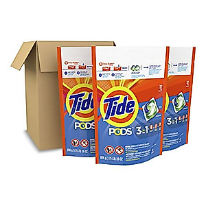 Tide Pods Laundry Detergent Soap Pods, Original, 3 Bag Value Pack, HE Compatible, 37 Count (Pack of 3)