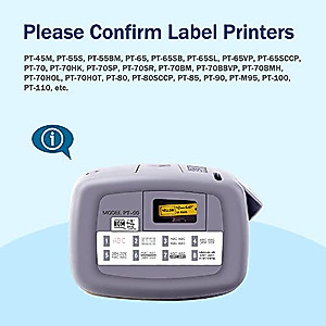 ISTAR Compatible Label Tape Replacement for Brother P-Touch M-K231 MK231 M231 M-K231S to use with Label Maker PT-M95 PT-90 PT80 PT70 PT-65, 0.47 Inch (12mm) x 26.2 Feet (8m), Black on White, 6-Pack
