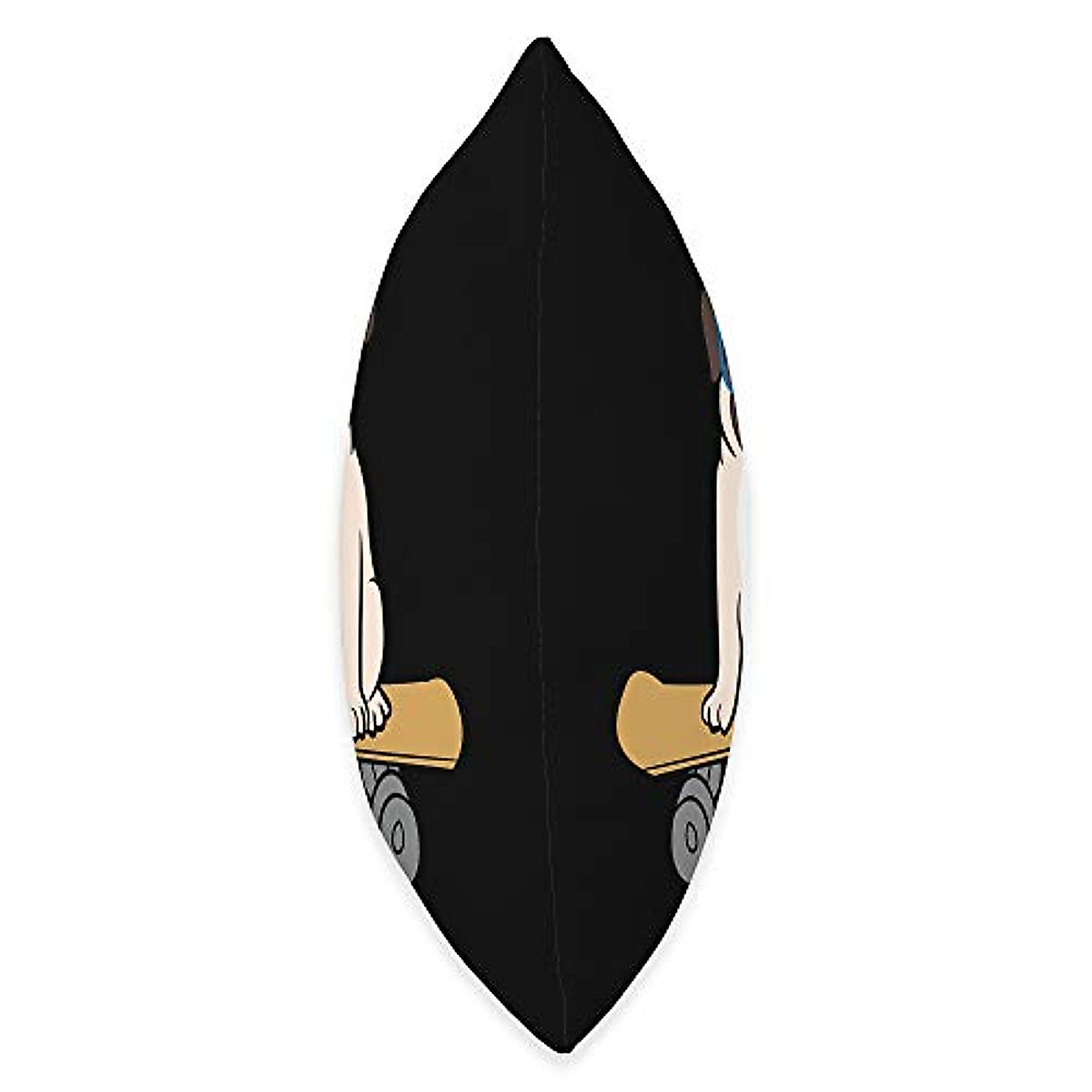 Skateboarding Pug Gifts And Tees Pug Dog Skateboard Puppy Throw Pillow, 16x16, Multicolor