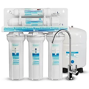Geekpure 5-Stage Reverse Osmosis Drinking RO Water Filter System-75GPD NSF Certificated Membrane Universal Compatible Filters