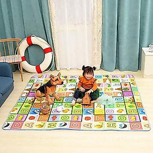 Baby Play Mat,Baby Care Foam Floor Reversible Kids Crawling Mat for Playing, Waterproof Play Game Mat for Infants Babies and Toddlers