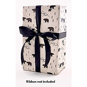 Stesha Party Bear Baby Shower Birthday Wrapping Paper - Folded Flat 30 x 20 Inch (3 Sheets)